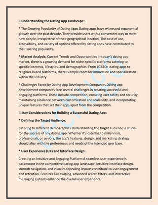 Dating App Development Company- Revolutionizing the Way We Connect. | PDF | Computer Software ...