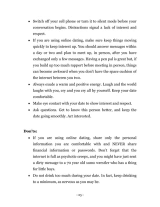 Dating dos and_donts | PDF
