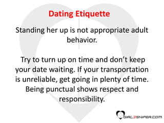 Dating tips for men - dating etiquette | PPTX