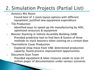 ProModel Process Simulation Projects | PPTX