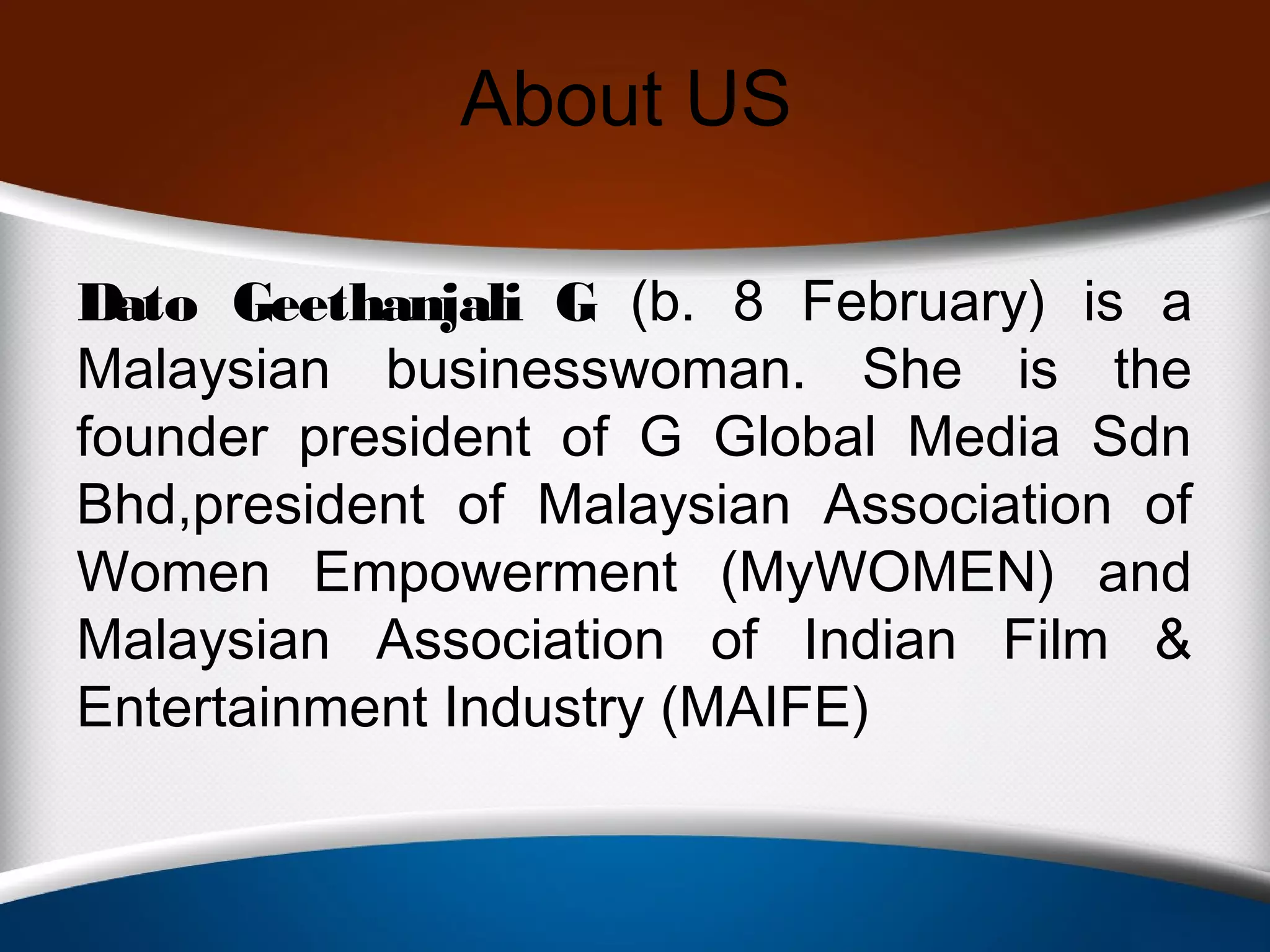 Dato geethanjali g | PPT