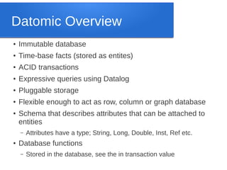 Datomic rtree-pres | PDF