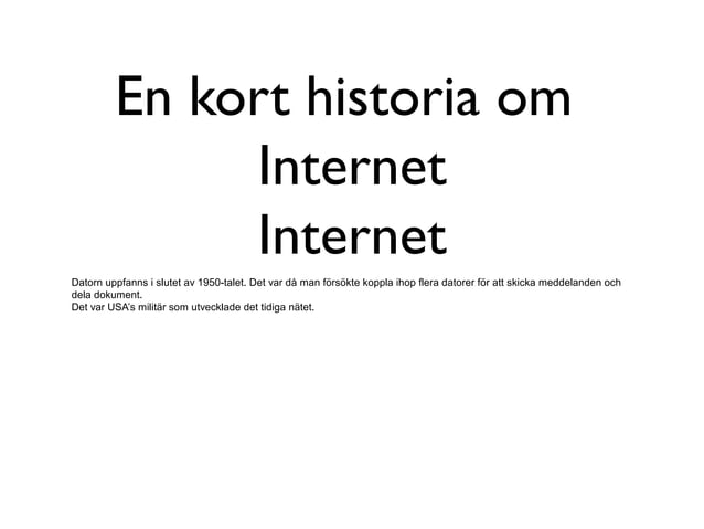 Datorteknik internet2 | PPT