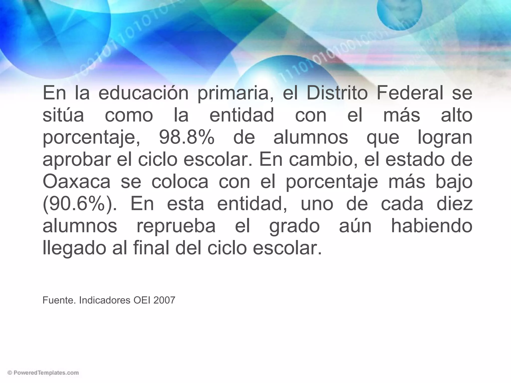 Datos de reprobación en le nivel básico y sus principales causas | PPT