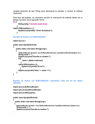 Datos de entrada_desde_el_teclado java | DOCX | Programming Languages ...