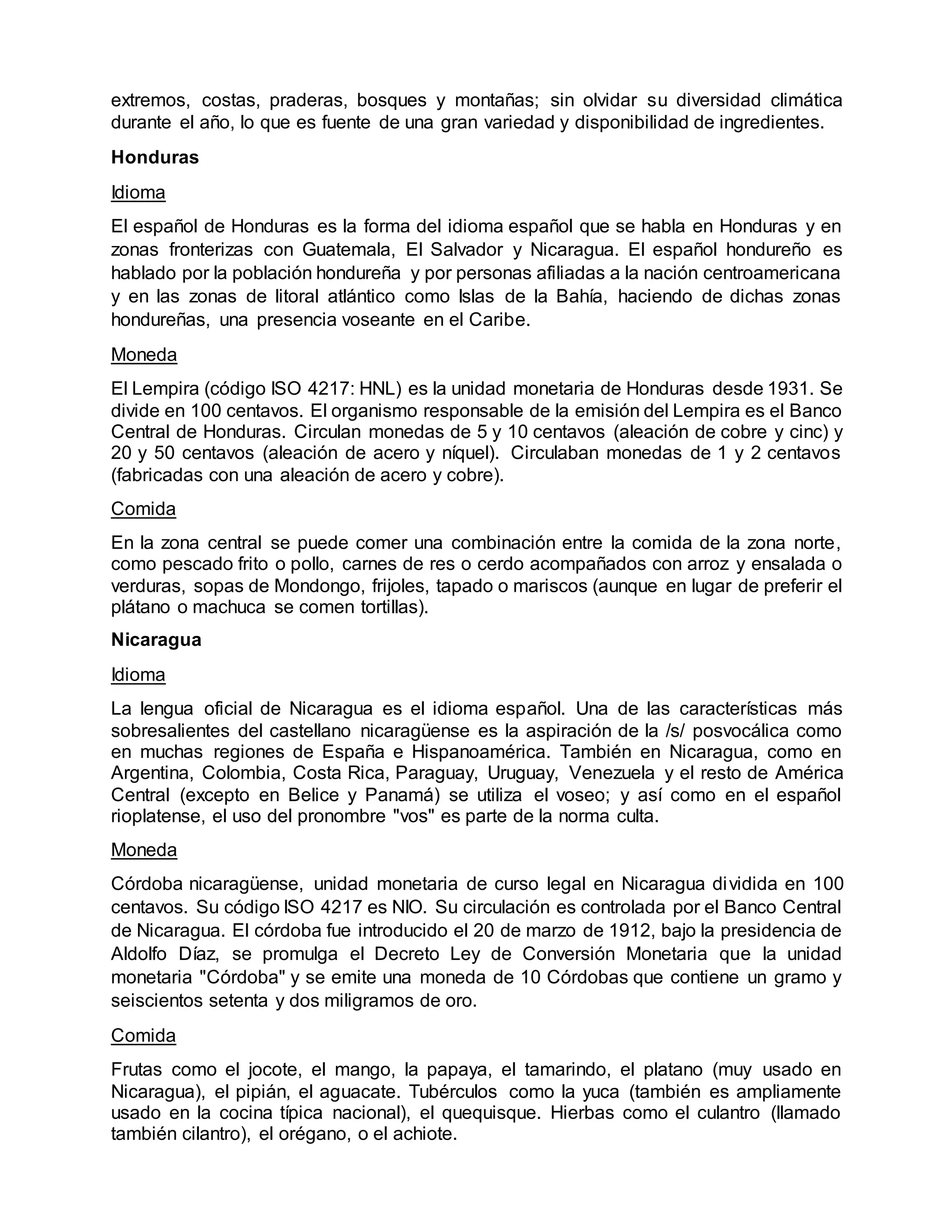 Datos de los paises de america | PDF