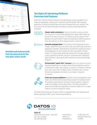 Datos iO Product Overview | PDF