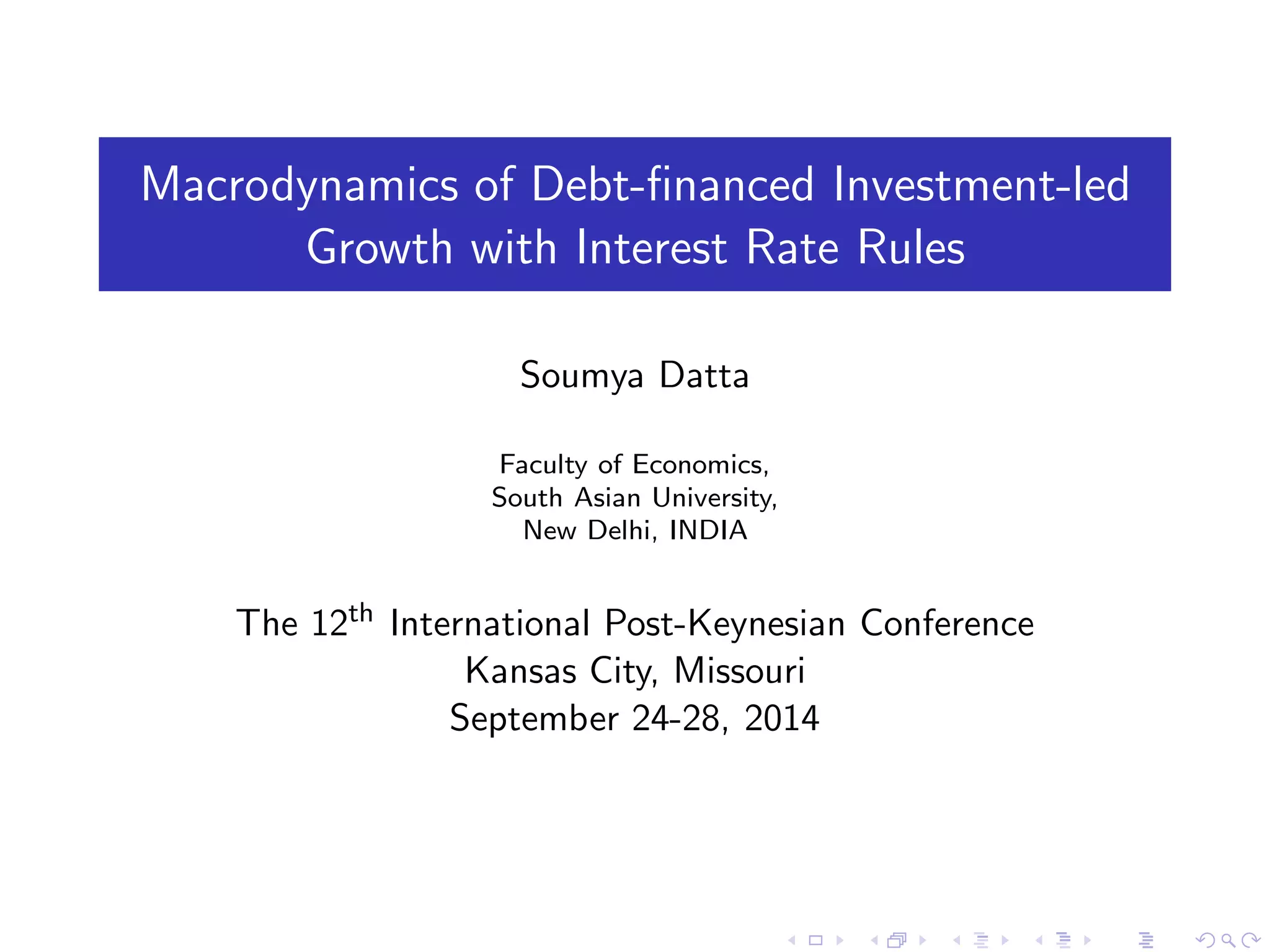 Macrodynamics of Debt-Financed Investment-Led Growth with Interest Rate Rules | PDF | Stocks and ...