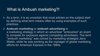 Ambush marketing | PPT