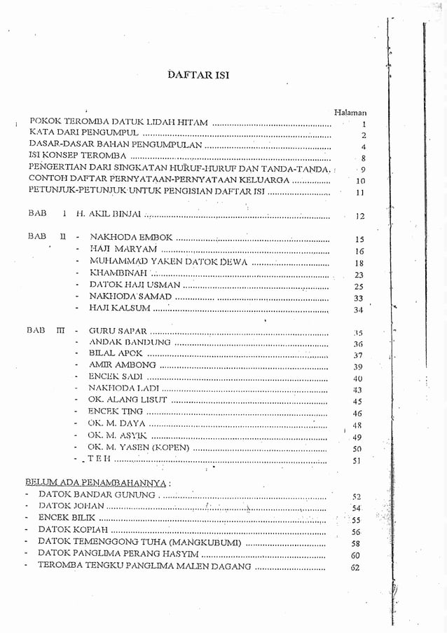 TAROMBO TEROMBA Datuk Lidah Hitam Petani | PDF