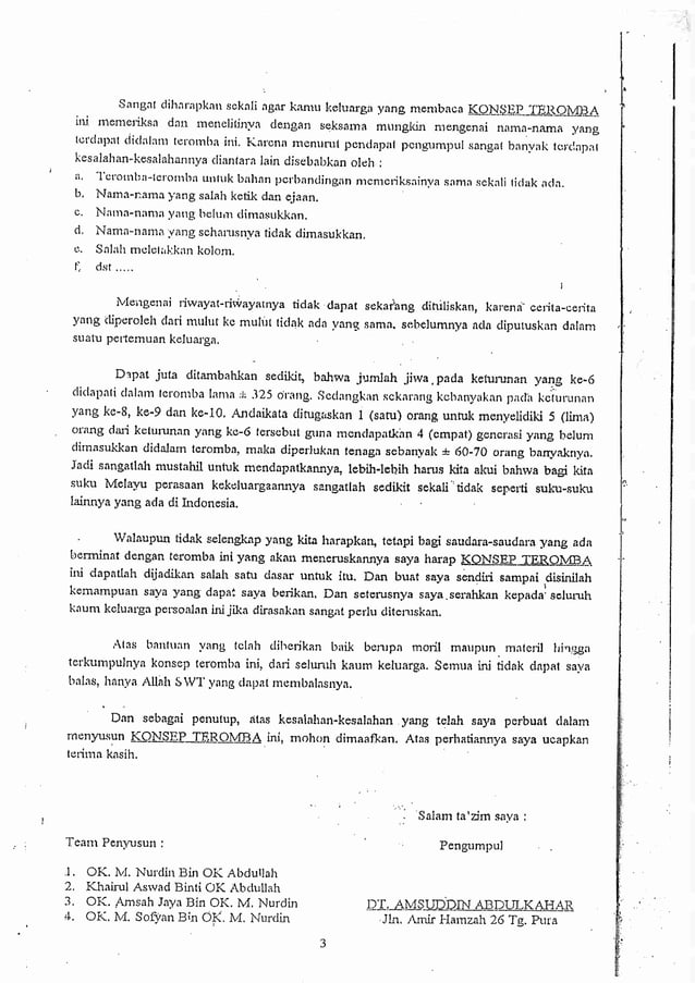TAROMBO TEROMBA Datuk Lidah Hitam Petani | PDF