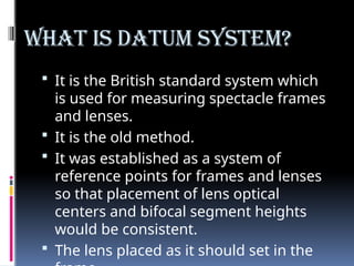 DATUM SYSTEM ,DATUM LINE ,DATUM CENTER,MID DATUM DEPTH | PPTX