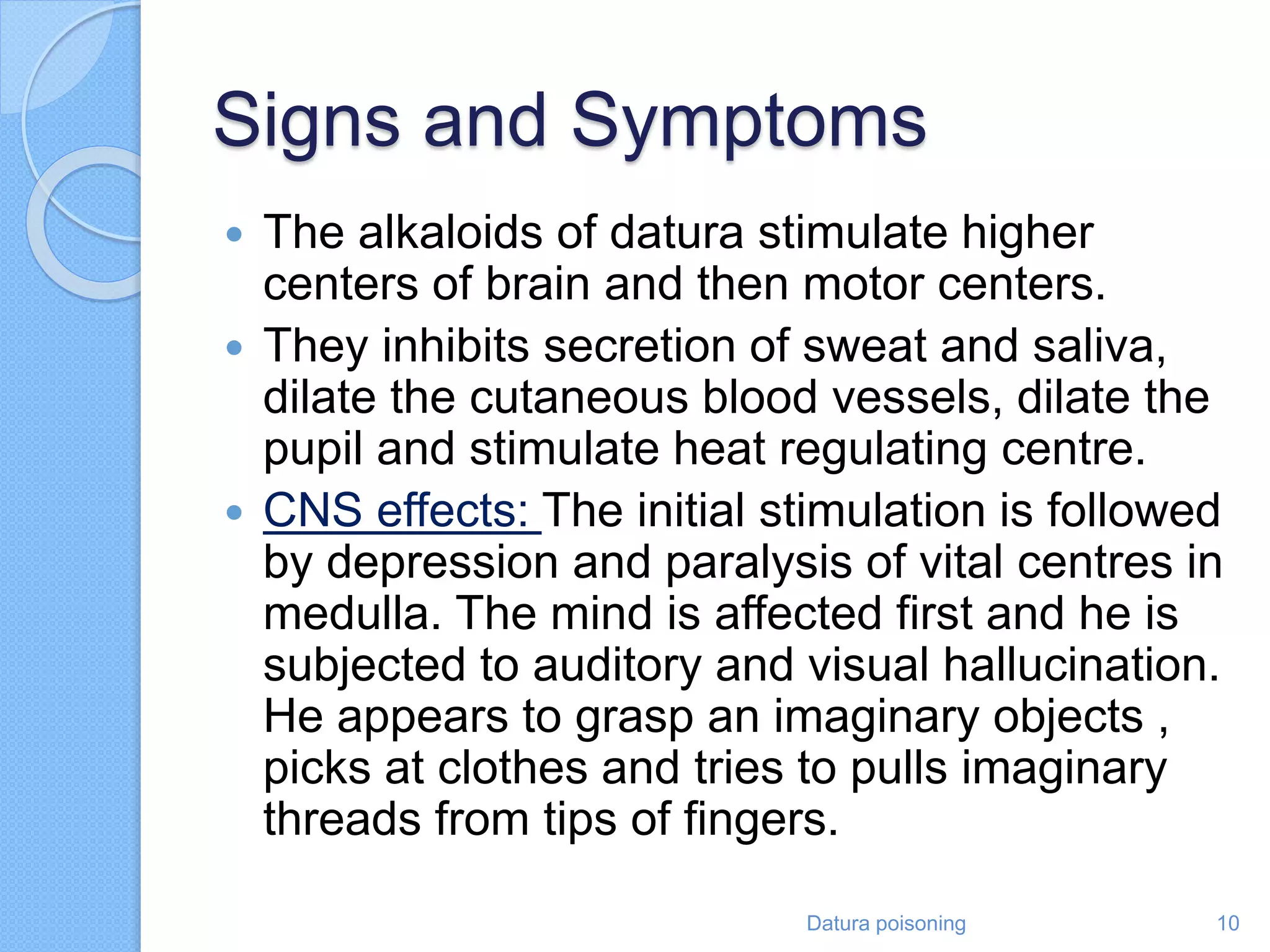 Datura (dhatura, atropine , scopolamine, thorn apple , jimson weed ...
