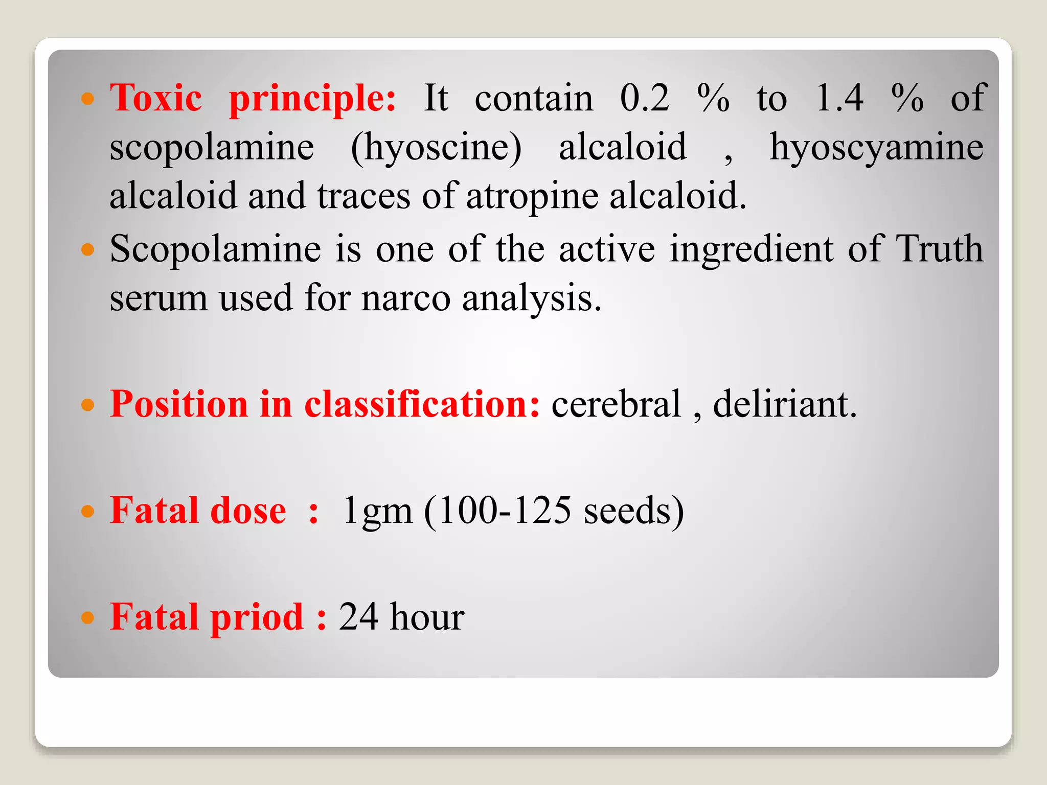 Datura or deliriant poisoning by Mr.Sunil Ahirwar (Forensic Expert ...