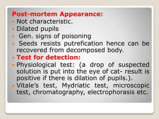 Datura or deliriant poisoning by Mr.Sunil Ahirwar (Forensic Expert) | PPTX