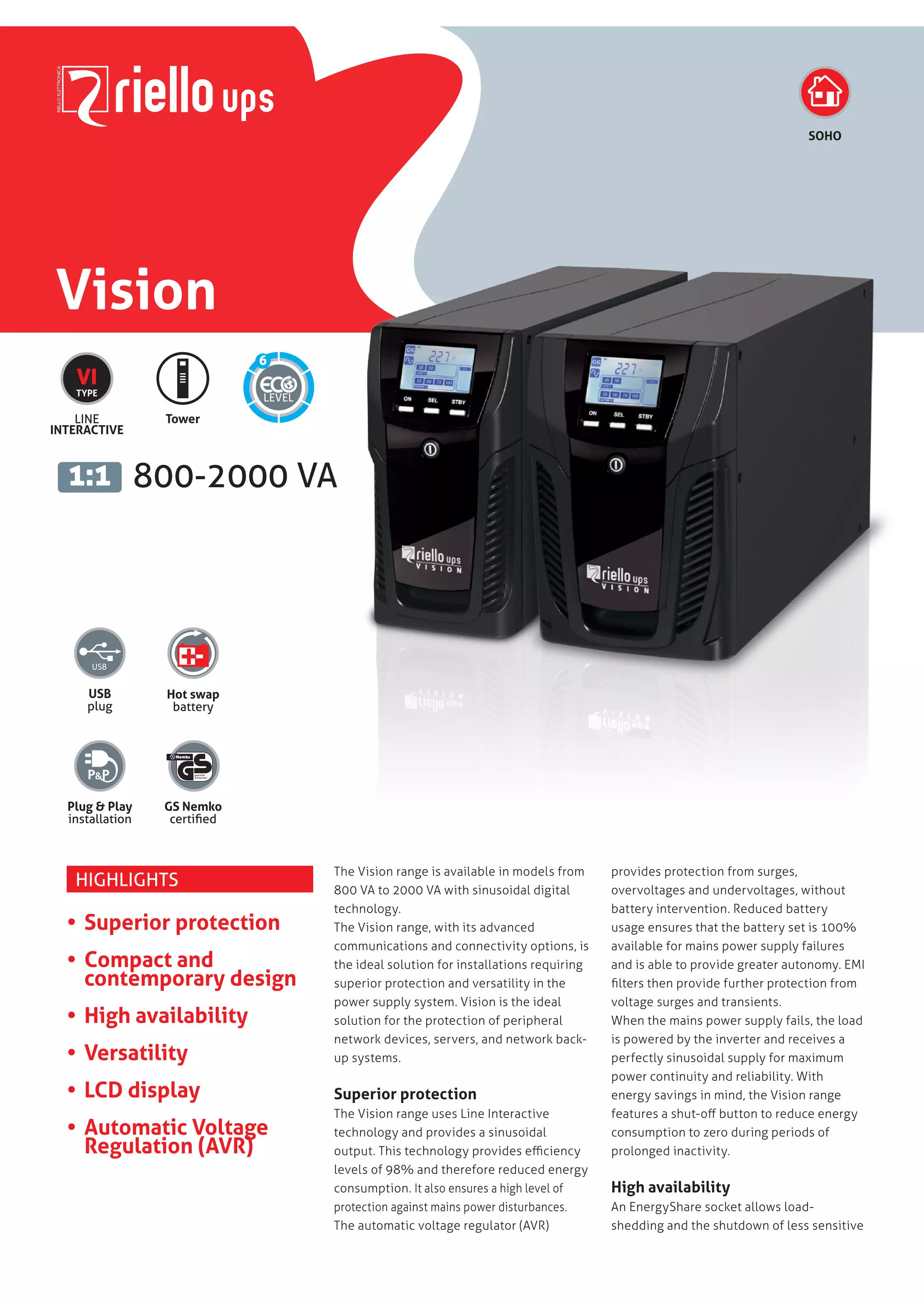 Vision Range of UPS for Protection of Peripheral Network Devices ...