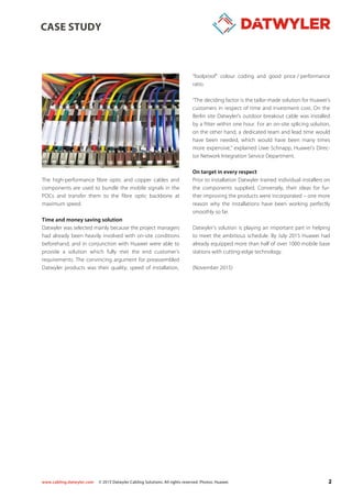 Datwyler case study huawei_lte_mobile_operator_tailor-made solution_info_techme | PDF