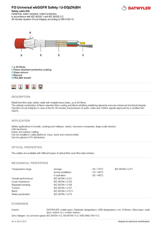 Datwyler universal safety fire fiber cabel info tech middle east | PDF