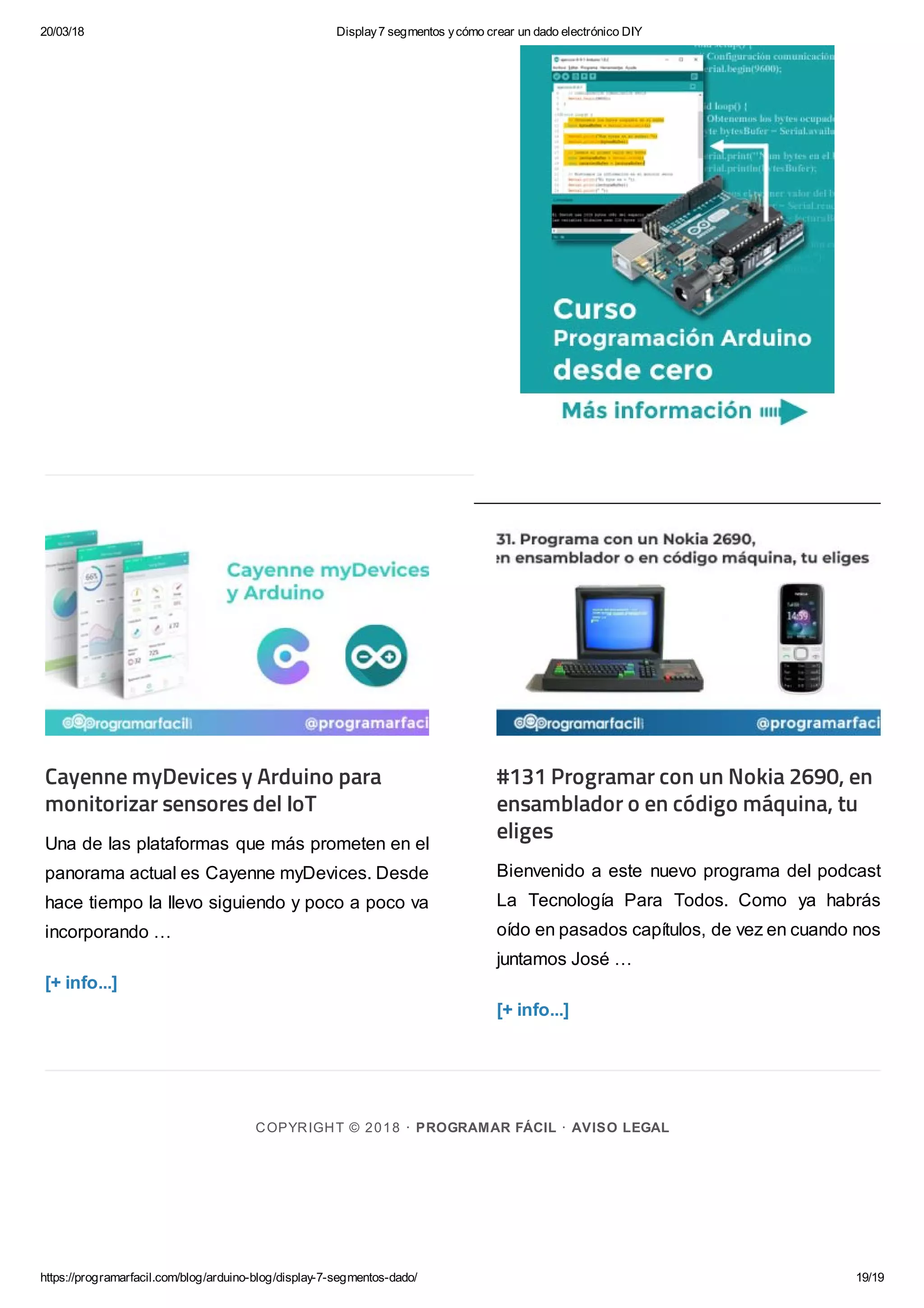 Arduino Display De 7 Segmentos Y Como Crear Un Dado Electrónico Pdf