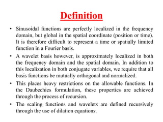 Daubechies wavelets | PPTX