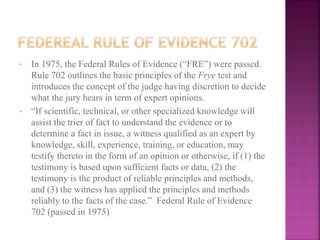 Daubert and it’s implications | PPT