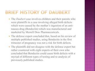 Daubert and it’s implications | PPT