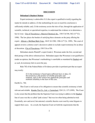 Daubert Order GA Law | PDF