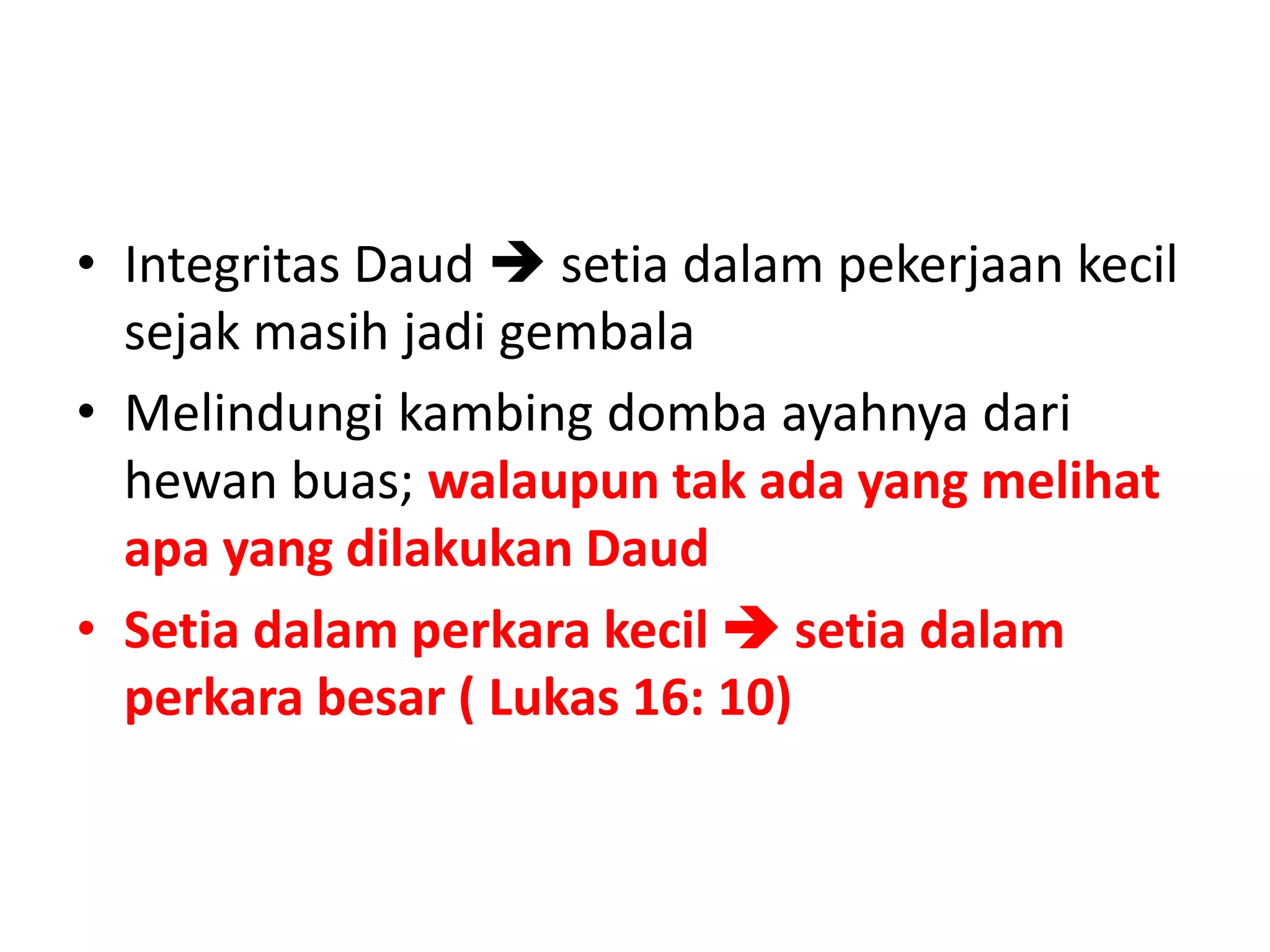 Daud dalam alkitab | PPTX