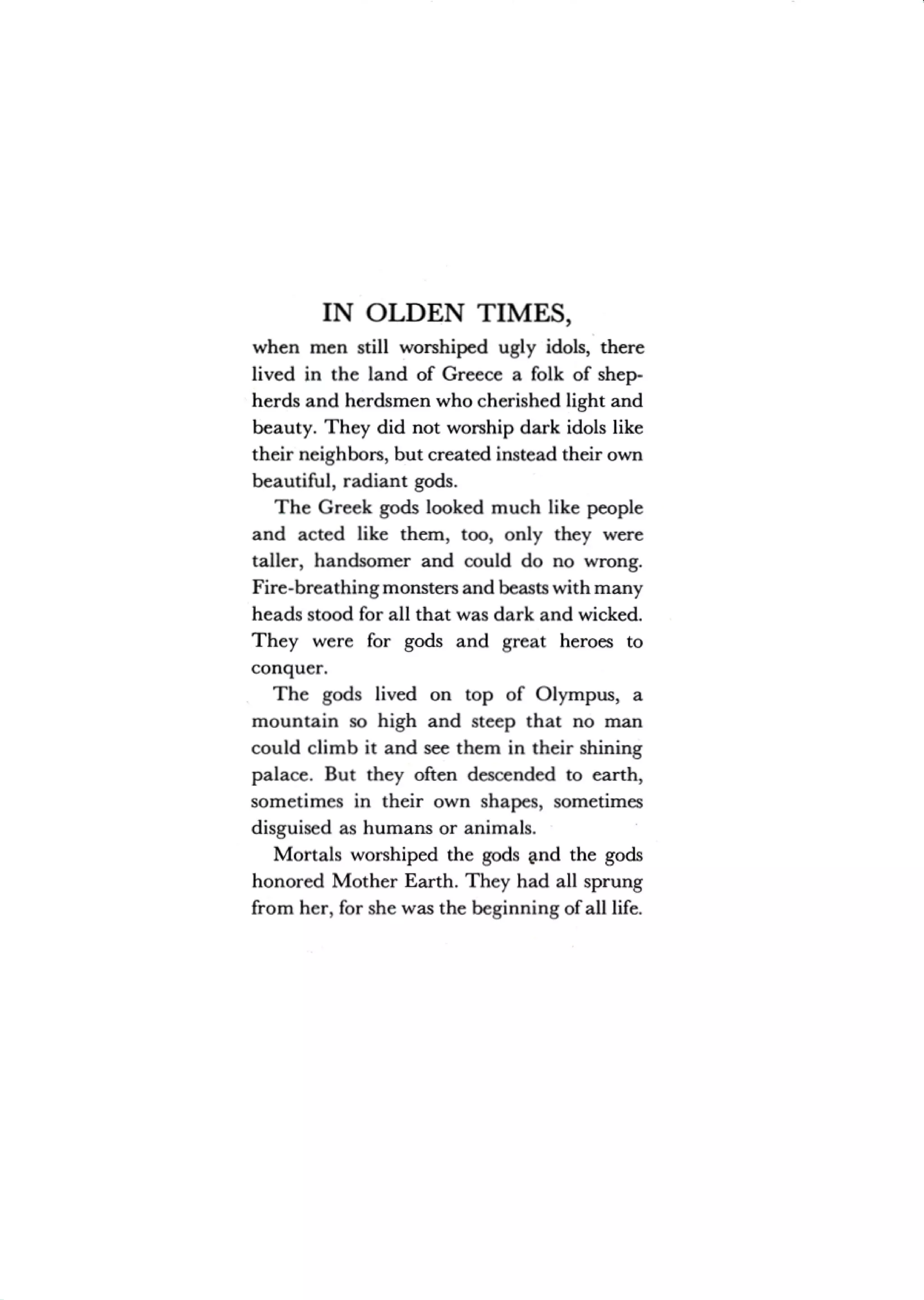 D'aulaires' Book of Greek Myths | PDF