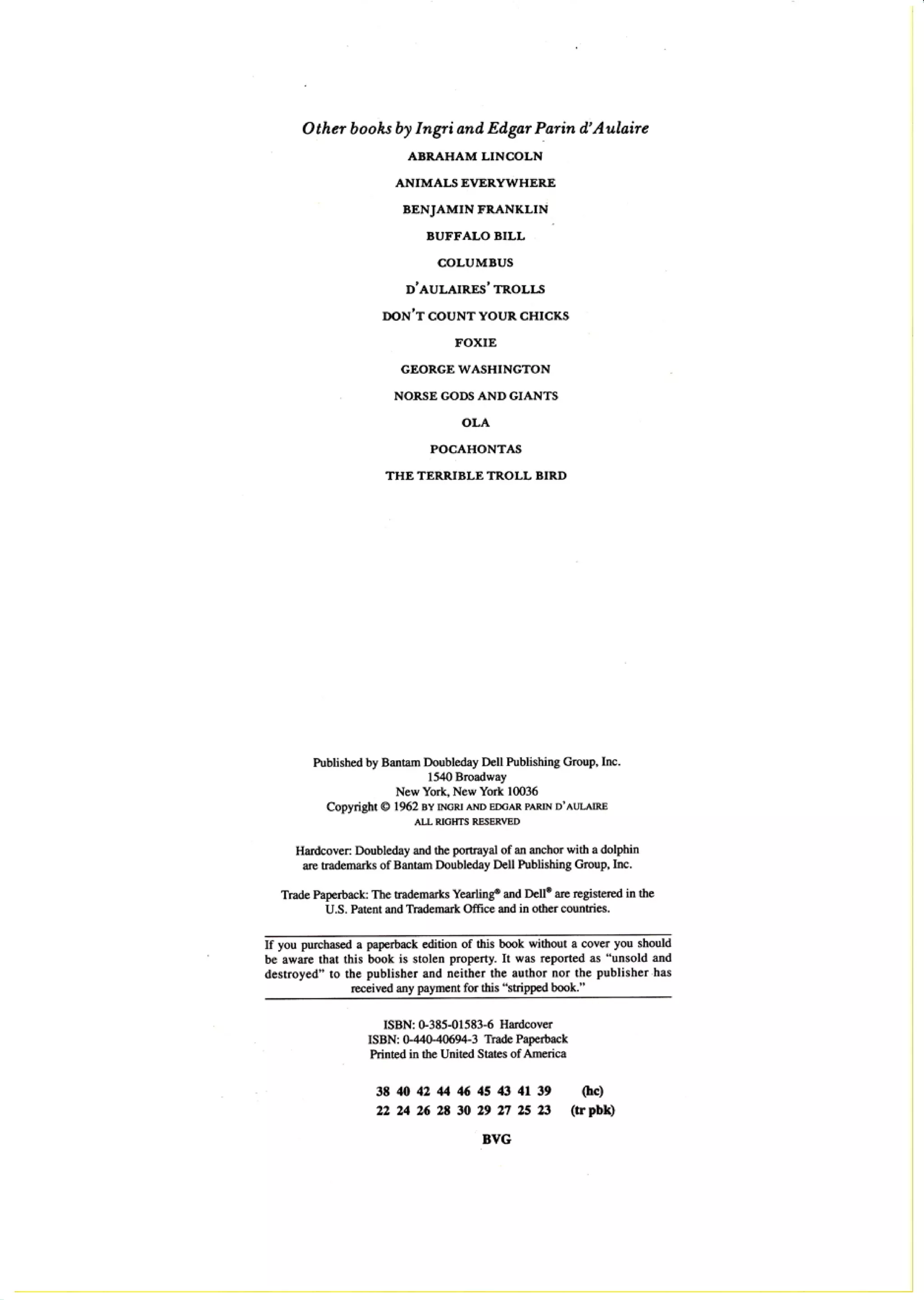 D'aulaires' Book of Greek Myths | PDF