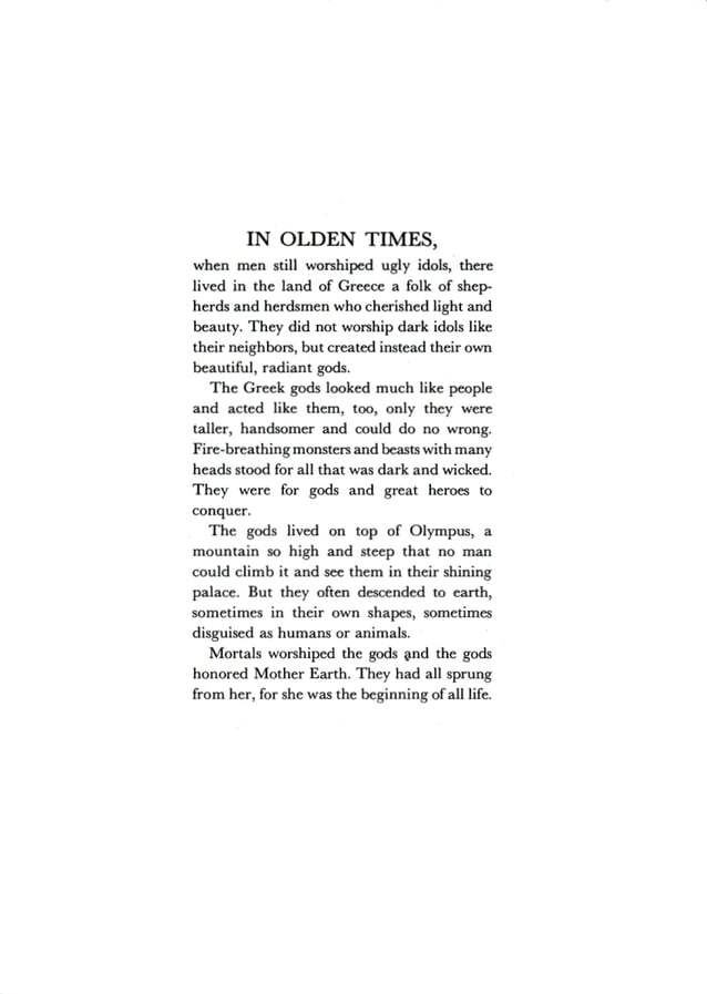 D'aulaires' Book of Greek Myths | PDF