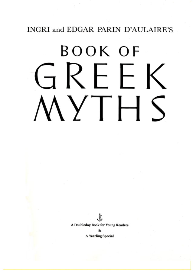 D'aulaires' Book of Greek Myths | PDF