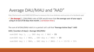 #Measure Engagement - DAU / MAU and AAD | PPTX