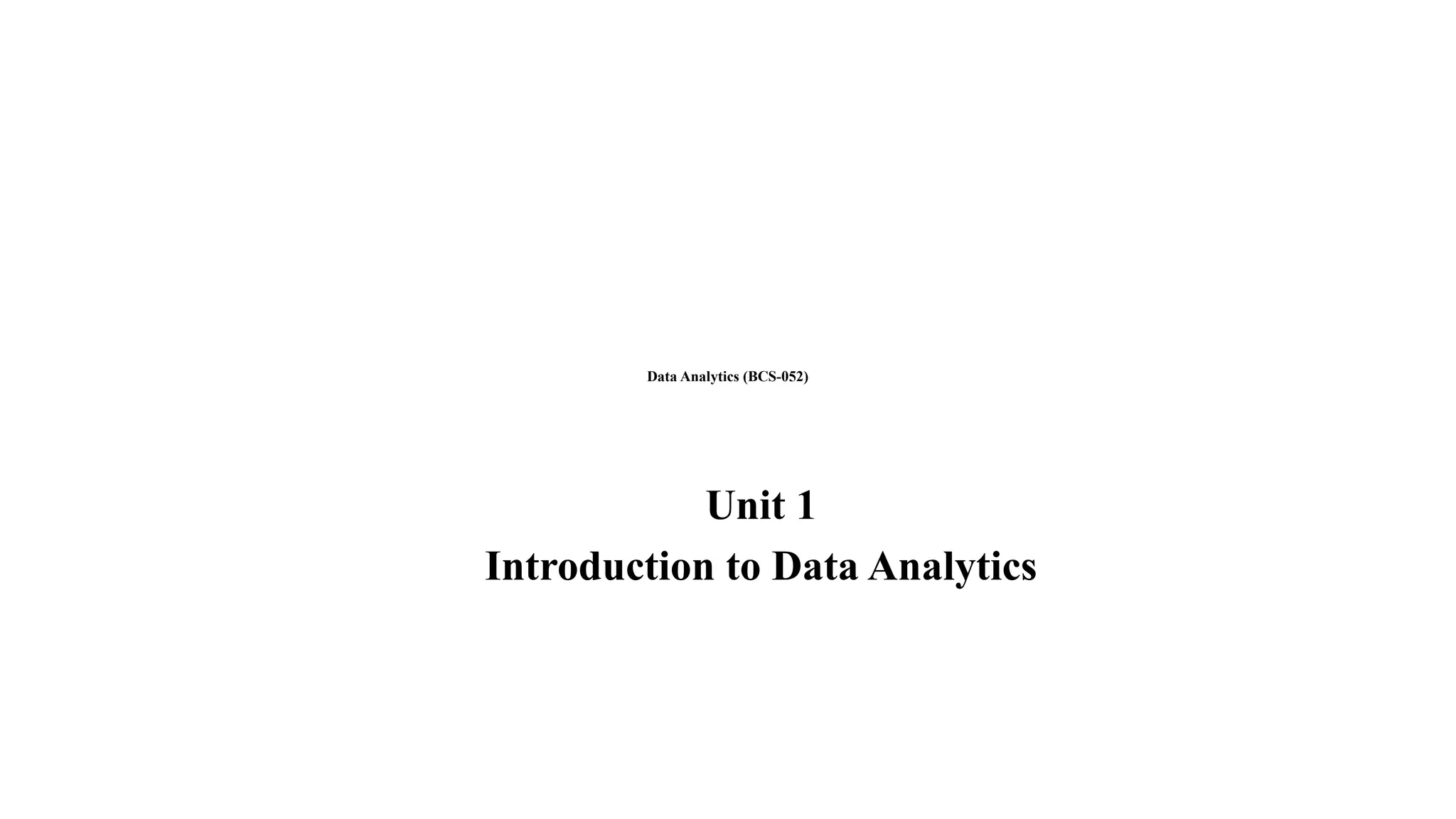 Data analytics unit 1 aktu updated syllabus new | PPTX | Databases | Computer Software and ...