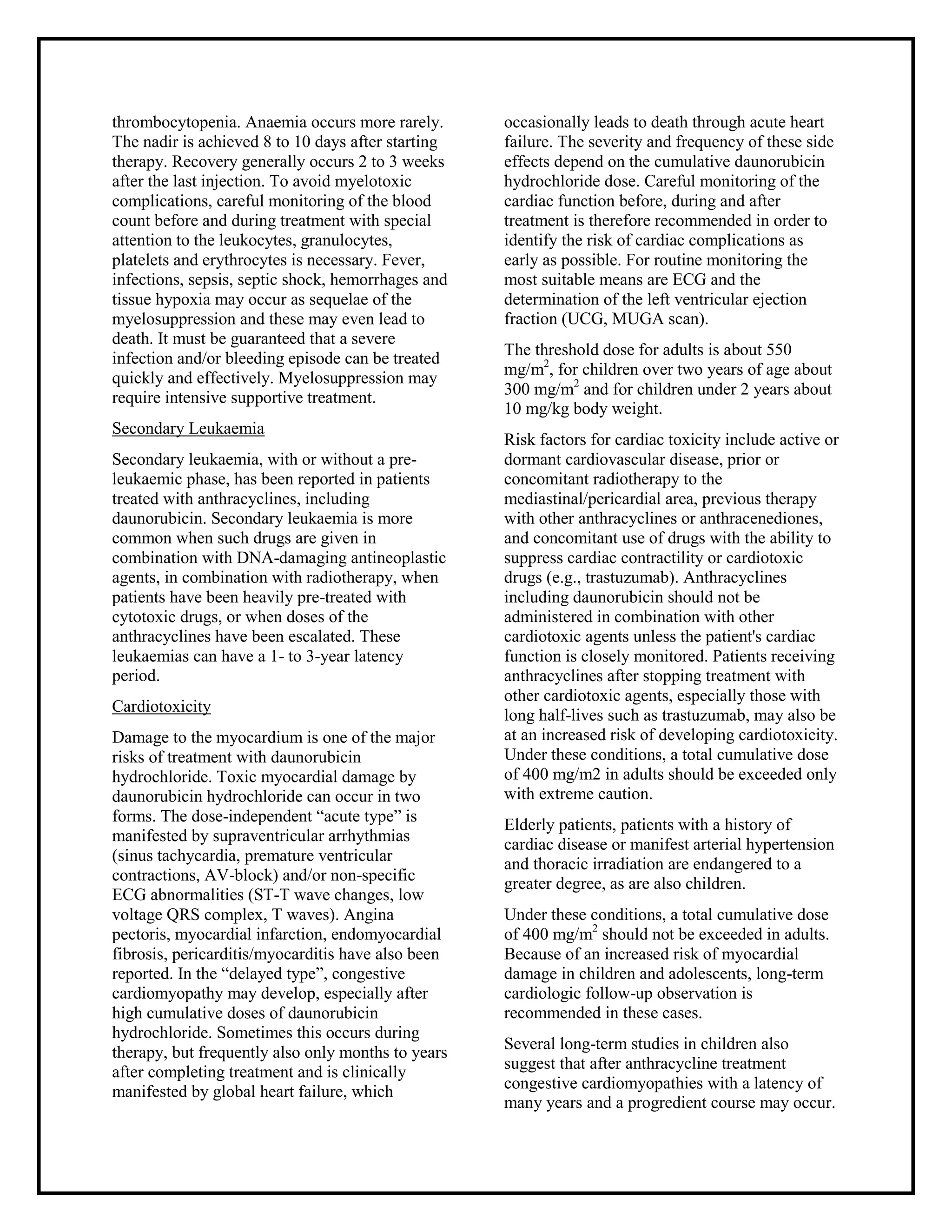 Daunorubicin 20mg powder for i.v. injection smpc taj pharmaceuticals | PDF