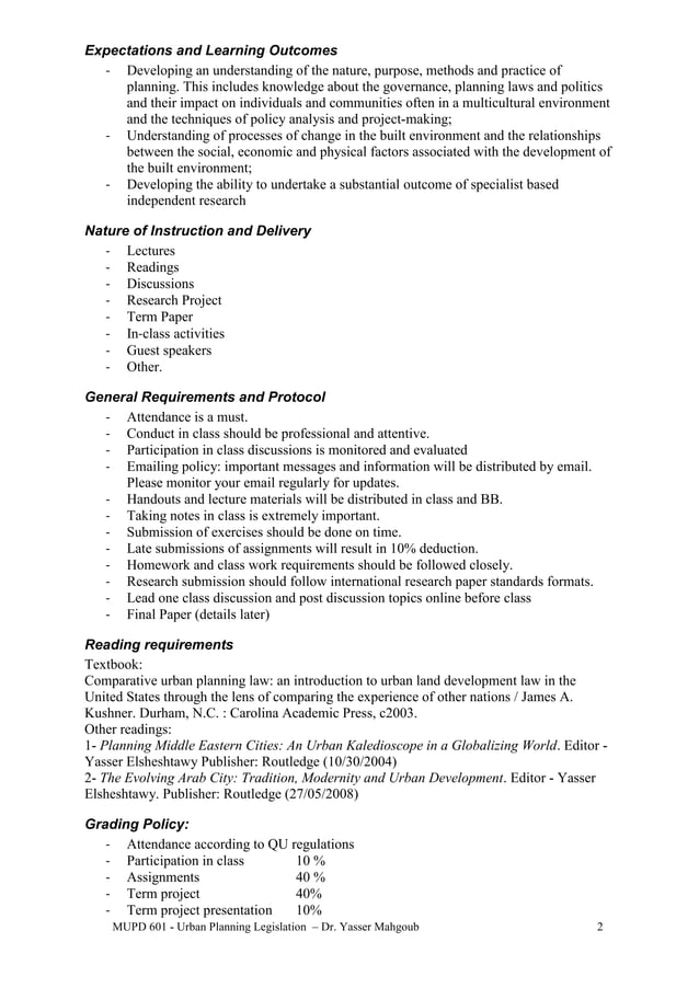 Daup mupd-upl-2015-course syllabus | PDF