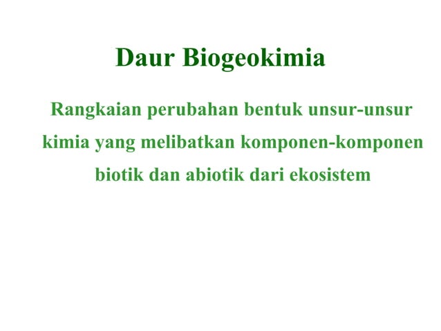 Daur biogeokimia | PPT