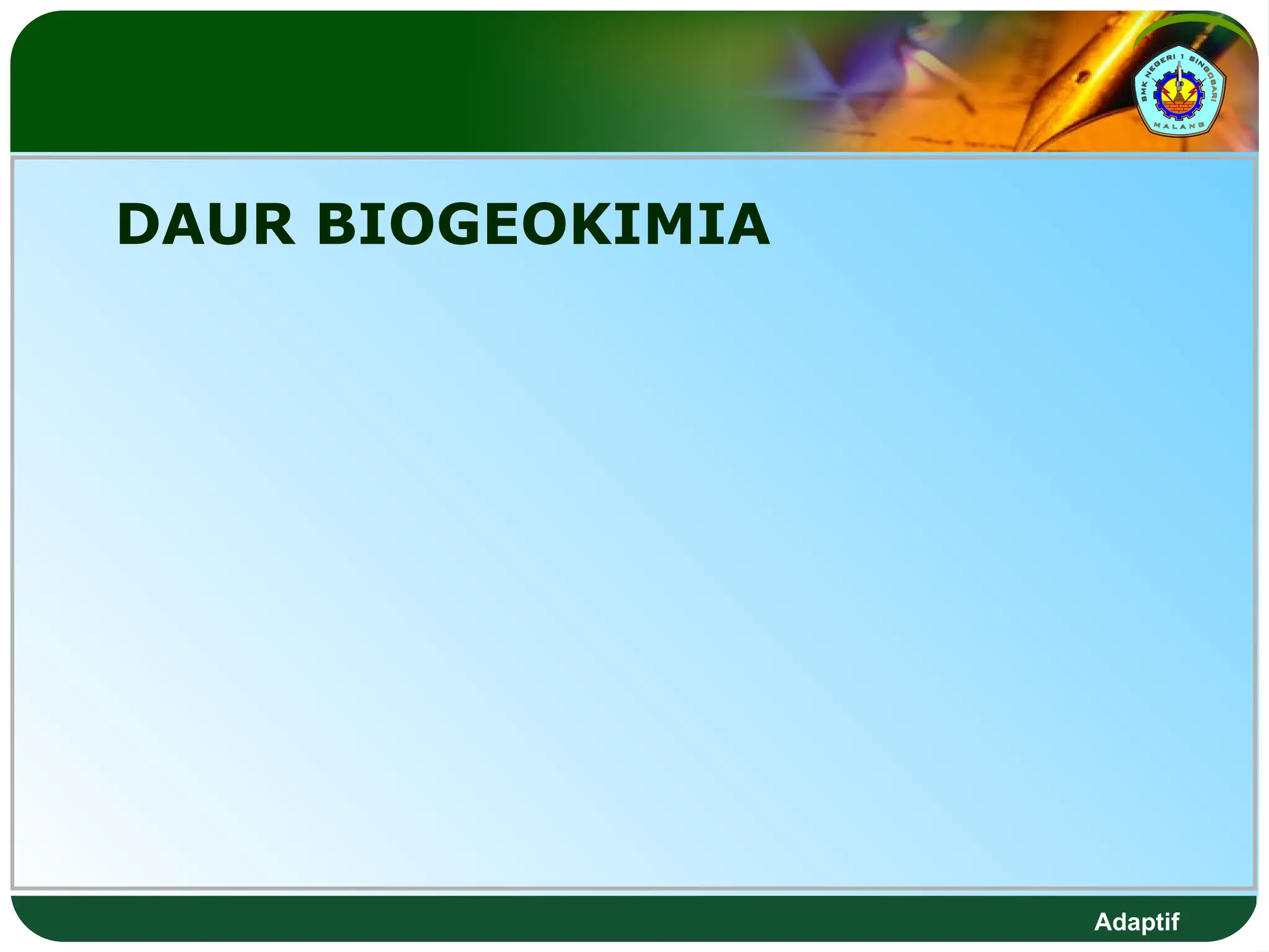 Topik Daur Biogeokimia. Biologi Kelas X.ppt