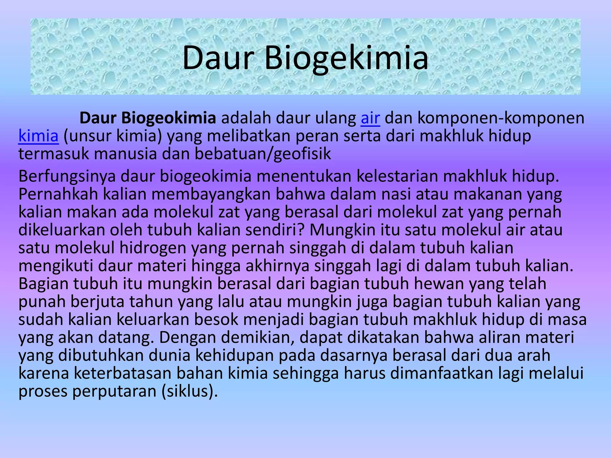 Daur biogeokimia dan pencemaran lingkungan | PPTX