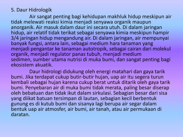 Daur biogeokimia dan pencemaran lingkungan | PPT