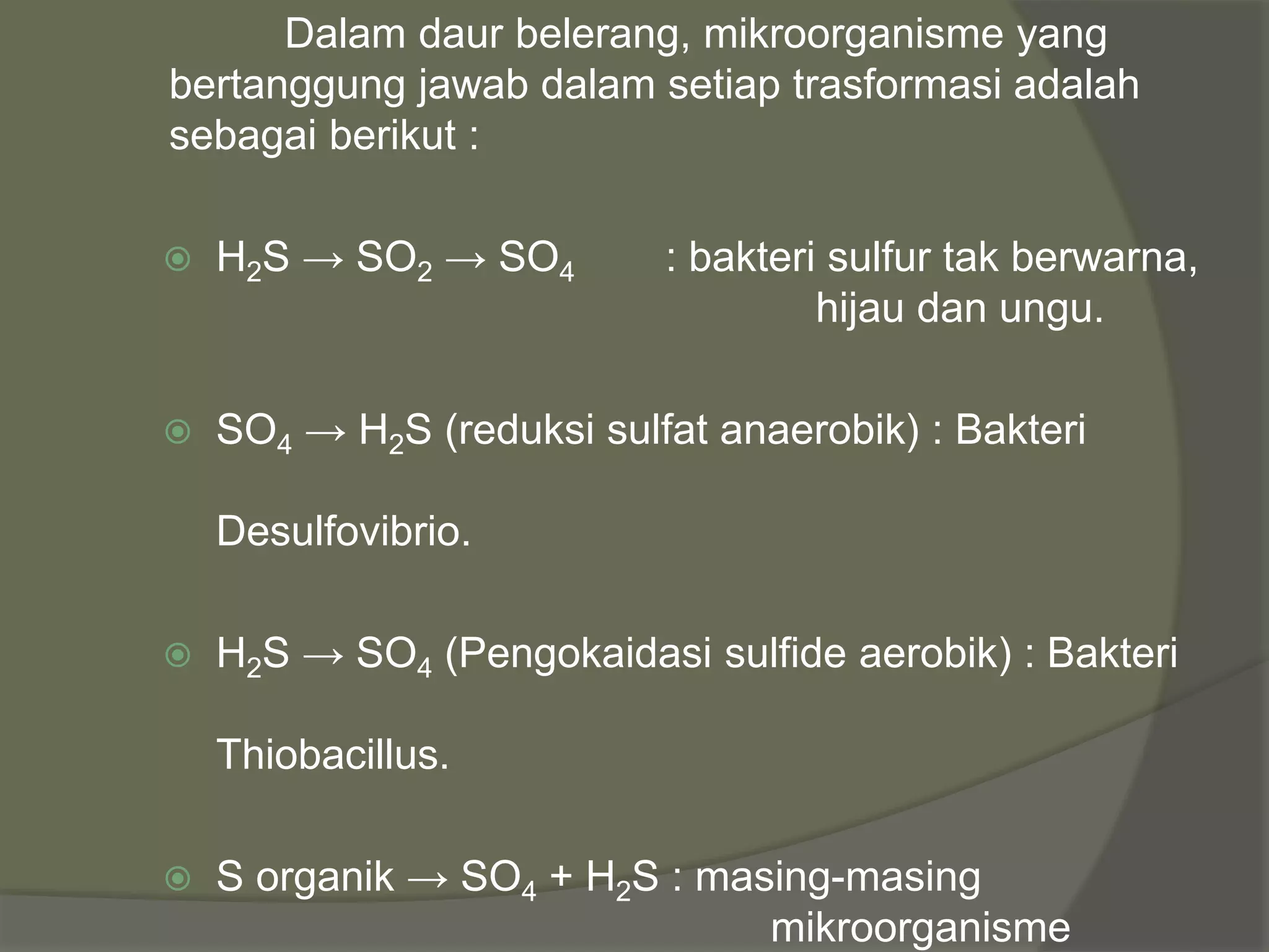 Daur biogeokimia sulfur | PPTX