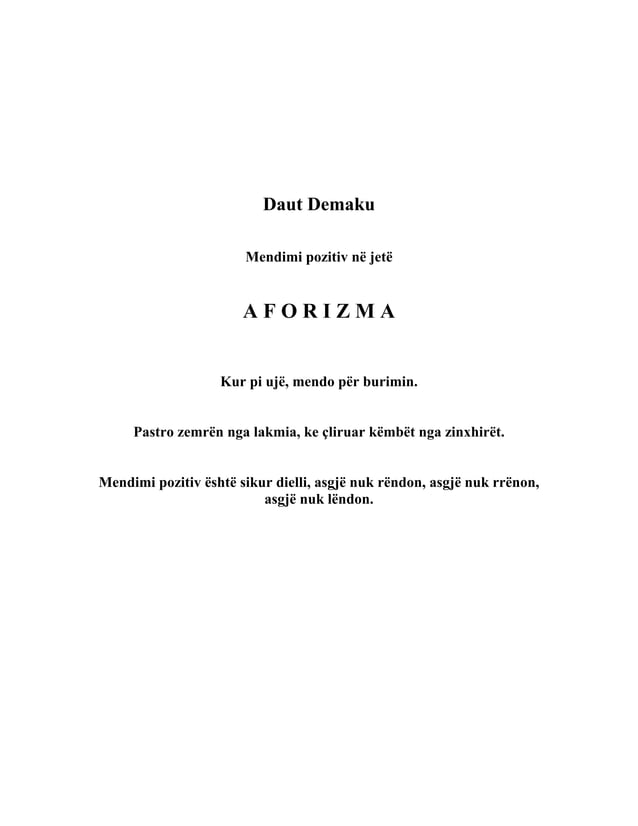 Daut Demaku ``Aforizma`` | PDF