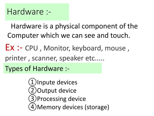 Components of Computer system | PPT