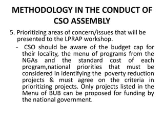 Davao conduct of cso assembly usep | PPTX