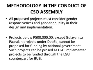 Davao conduct of cso assembly usep | PPTX