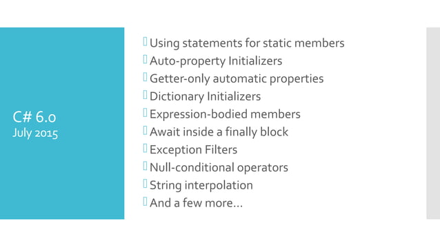 C# and the Evolution of a Programming Language | ODP