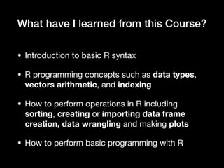 Data science : R Basics Harvard University | PPT