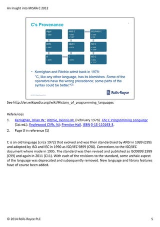 HIS Conf 2014: An Insight into MISRA-C | PDF | Programming Languages ...