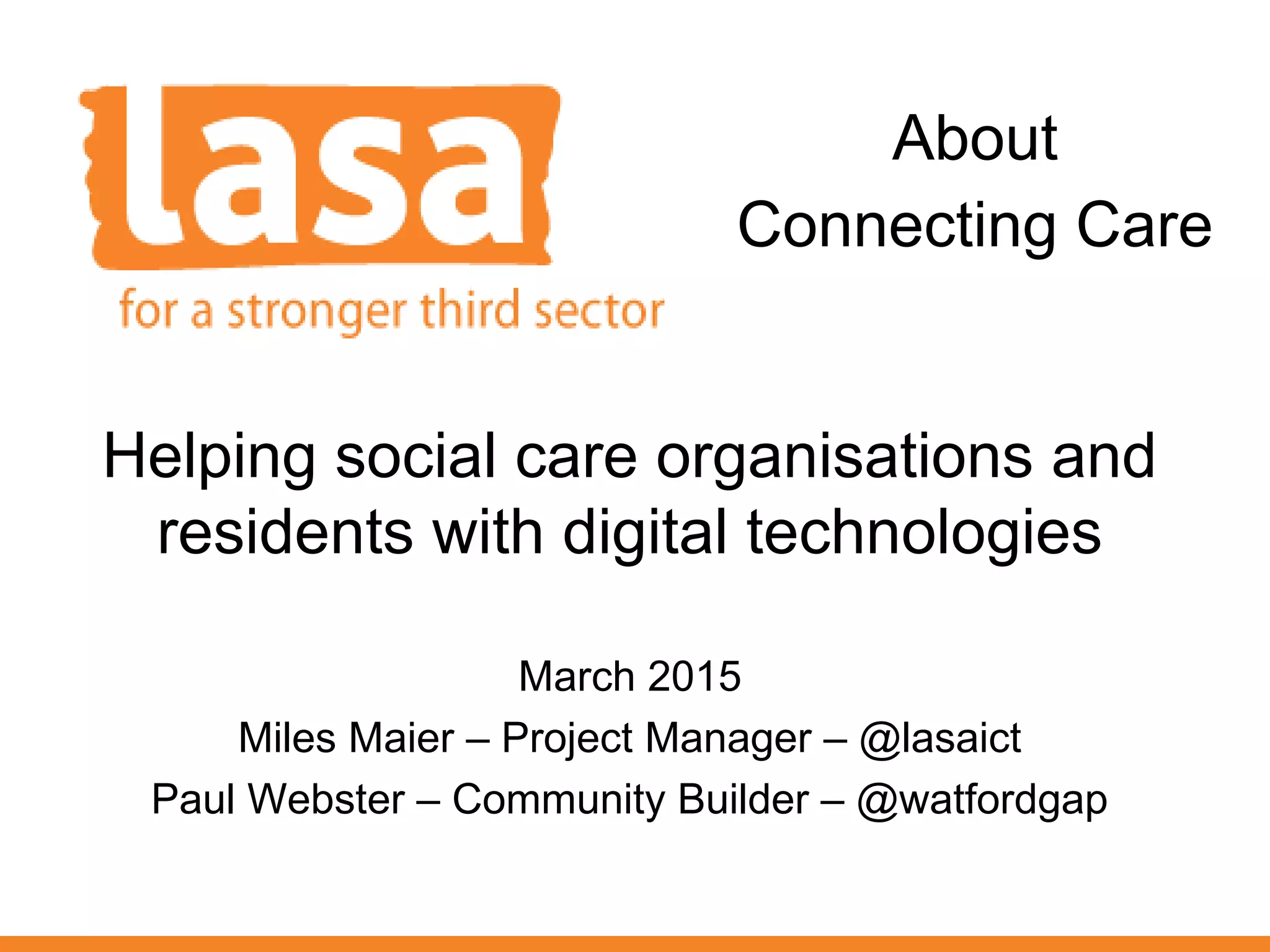 Connecting Care for DoH Digital Champions Network | PPT