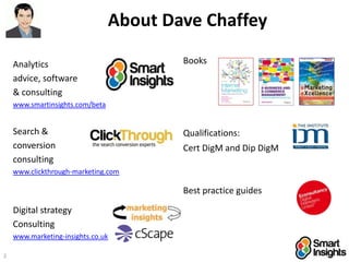 Digital marketing tips and tricks : Dave Chaffey Smart Insights | PPTX